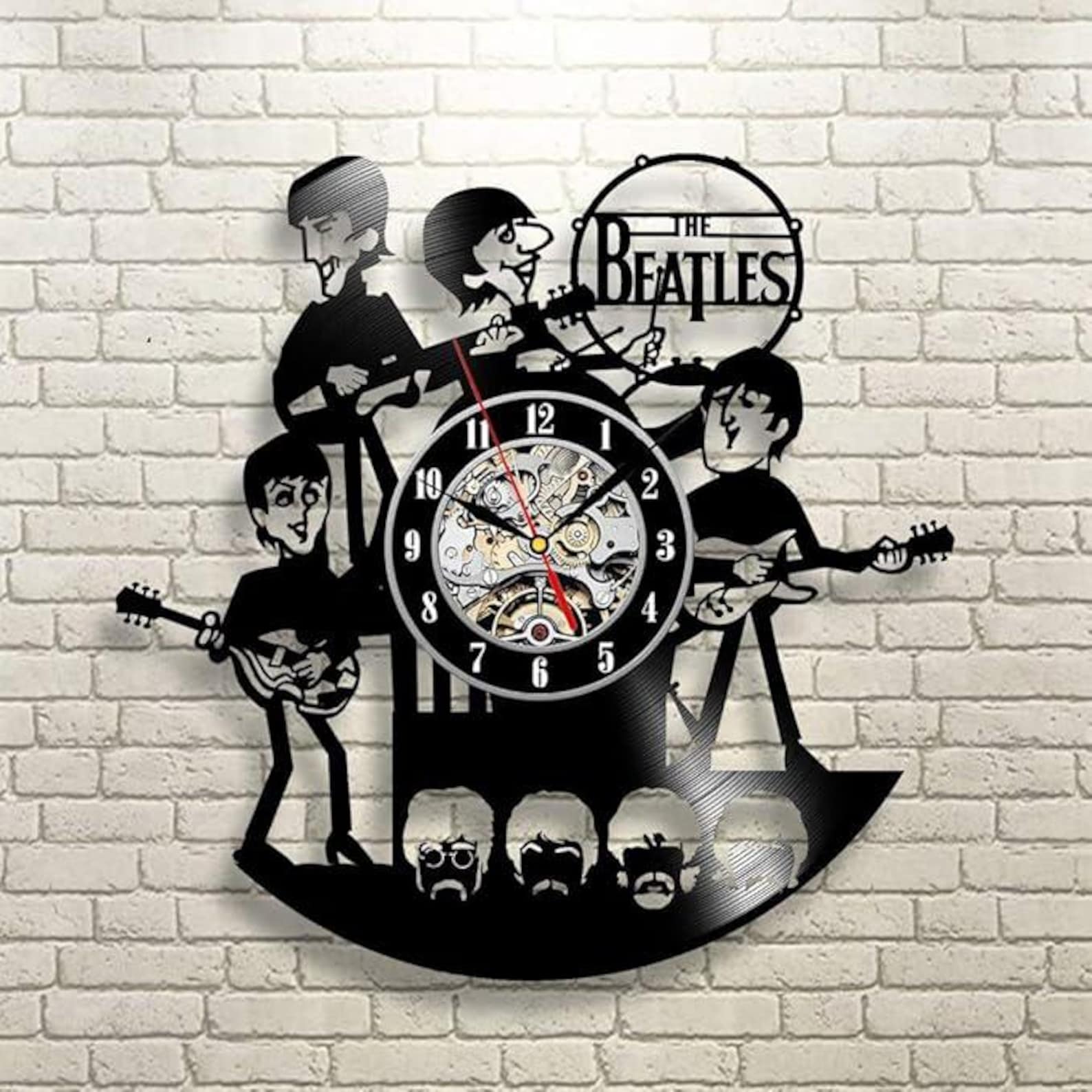 The Beatles Vinyl Record Clock, Xmas Gifts for Boyfriend, Mens Bedroom ...