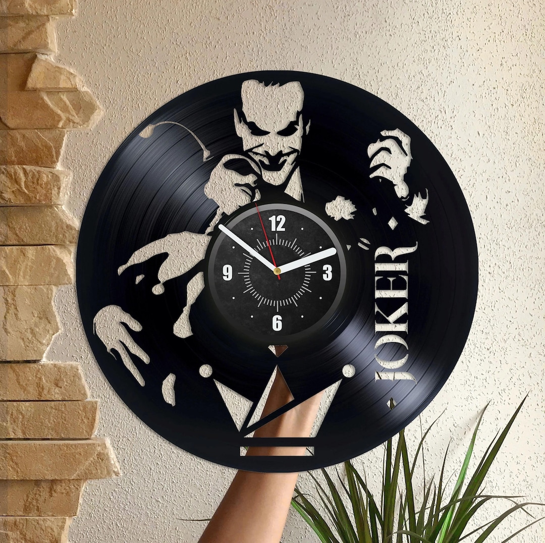 Joker and Harley Vinyl Record Clock, Comic Book Characters, Kids ...