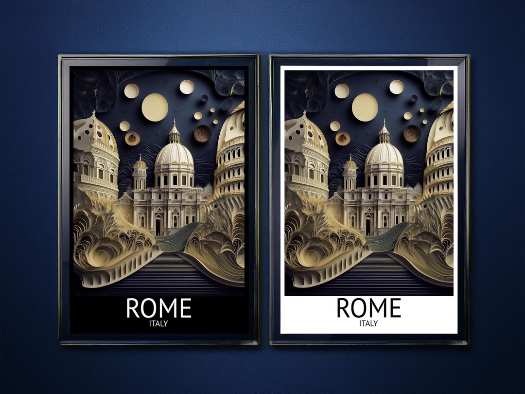 Digital Paper Art, City Poster, Wall Decor, Soft Tones, Blue, Black ...