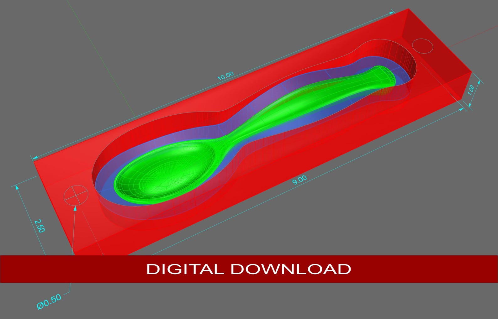 3D Eating Spoon Files for CNC - Multiple File Formats - Etsy