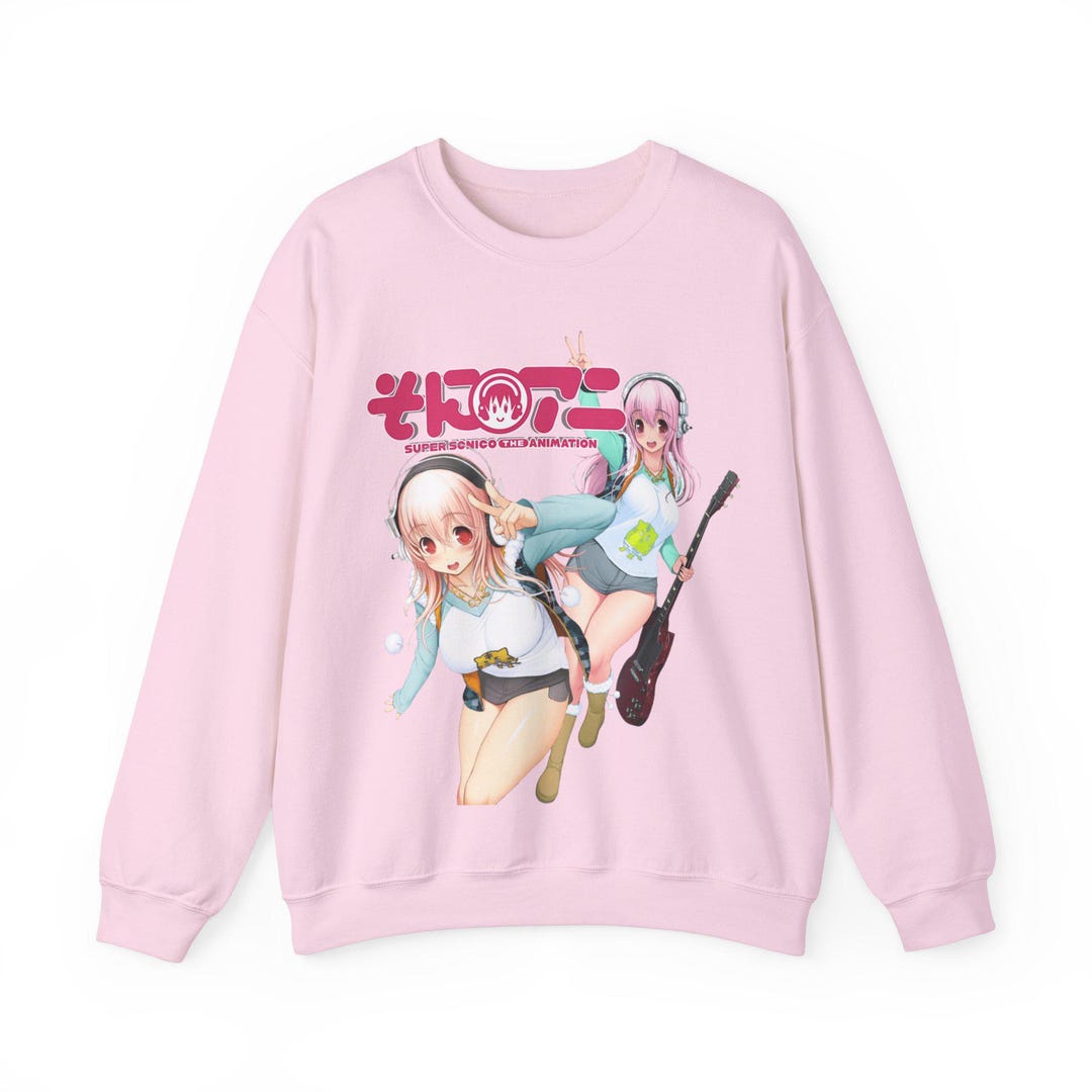 Soniani Cutecore Sweatshirt Kawaii Anime Super Sonico Long Sleeved ...