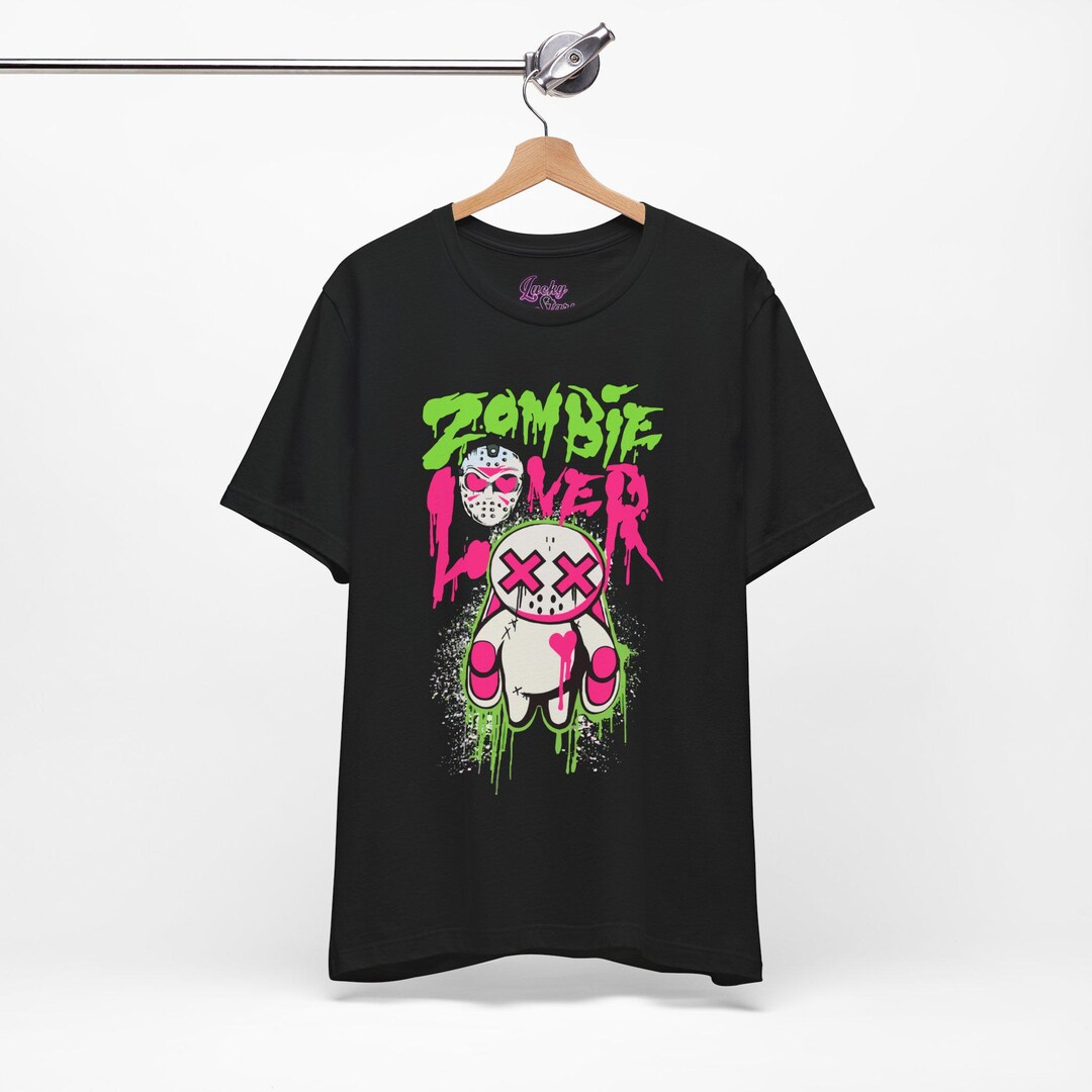 ZOMBIE LOVER Bunny and Jason Hockey Mask Graffiti Tee - Emo Scene ...