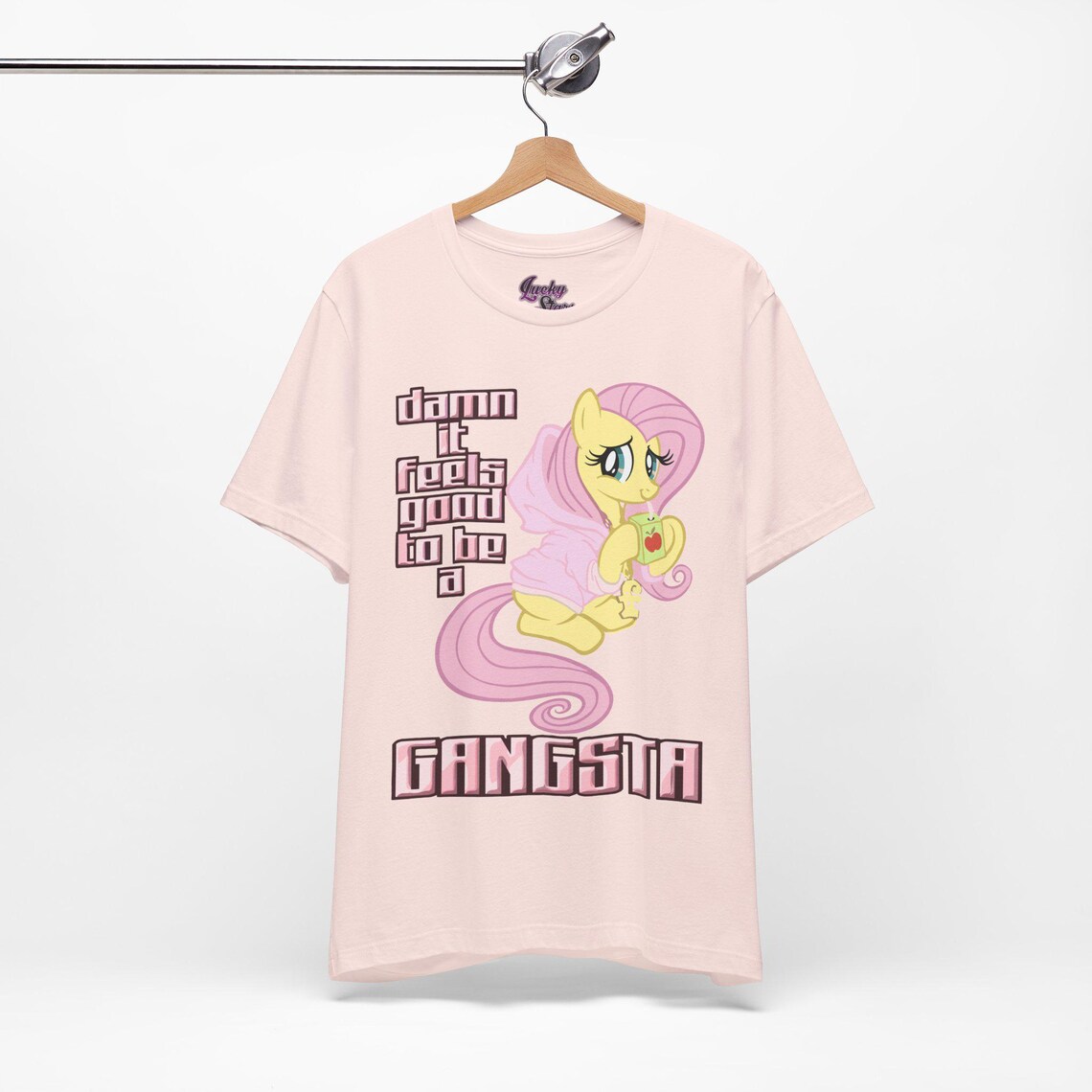 Damn It Feels Good to Be A Gangsta Tee - My Little Pony Fluttershy ...