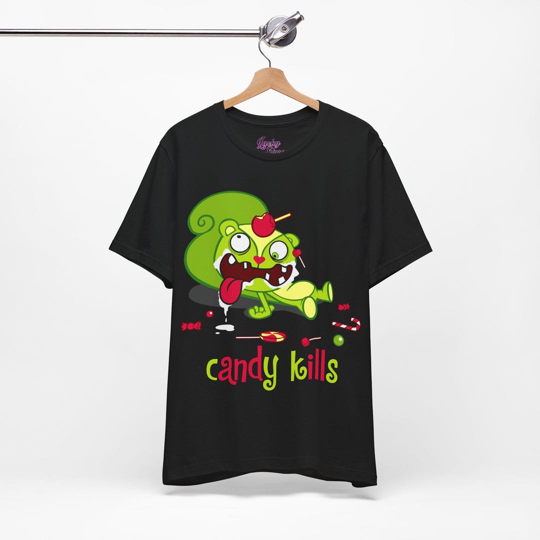 Happy Tree Friends Shirt - Unisex Nutty Candy Kills Tee - HTF Gore ...