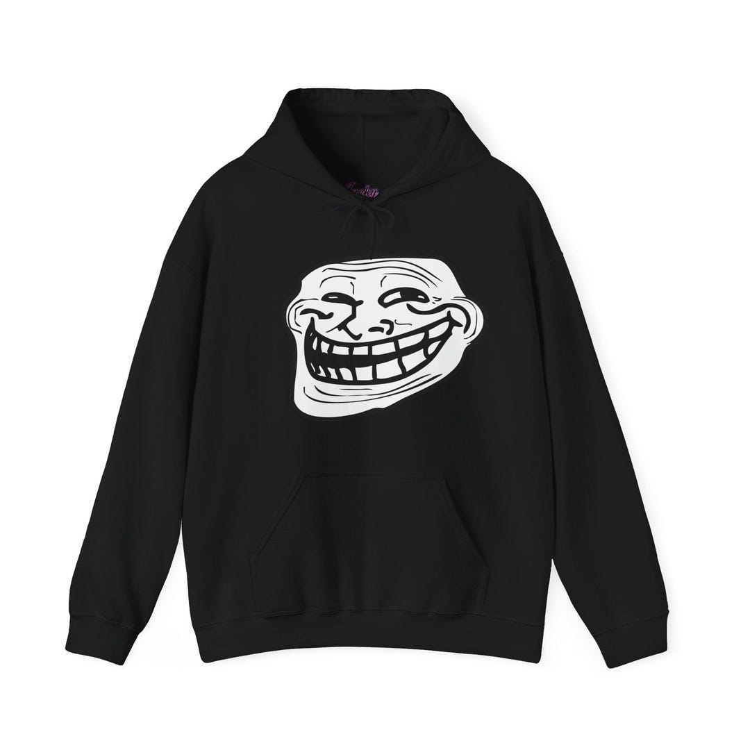 Troll Face Meme Hoodie - Y2K Graphic 2000's Internet Funny Sweatshirt ...