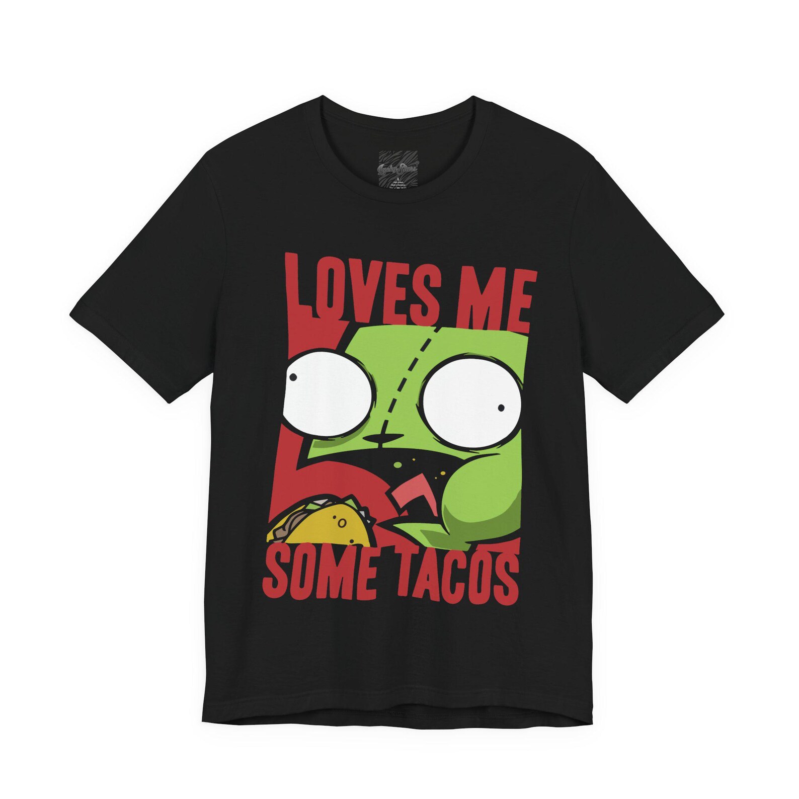 Loves Me Some Tacos Invader Zim Gir Shirt - Unisex Emo Scene Styled Tee ...