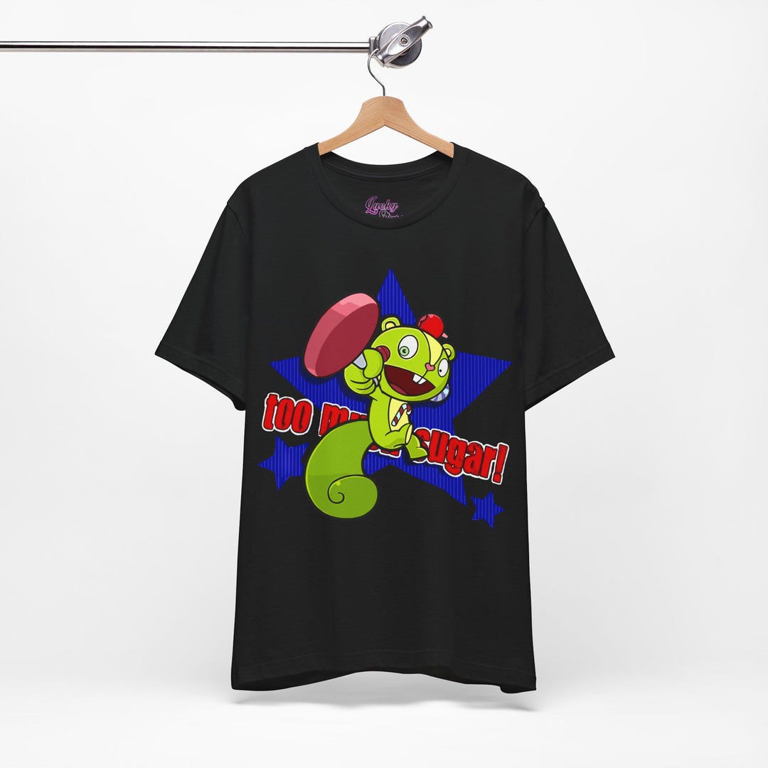 Happy Tree Friends Shirt - Unisex Nutty Too Much Sugar! Tee - HTF Gore ...
