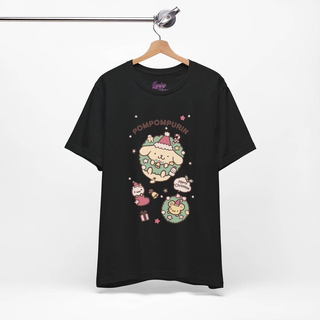 Christmas Sanrio Tee - Pompompurin Merry Christmas Shirt - Cute Kawaii ...