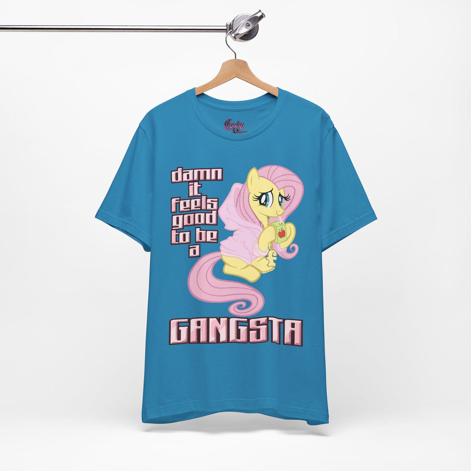 Damn It Feels Good to Be A Gangsta Tee - My Little Pony Fluttershy ...