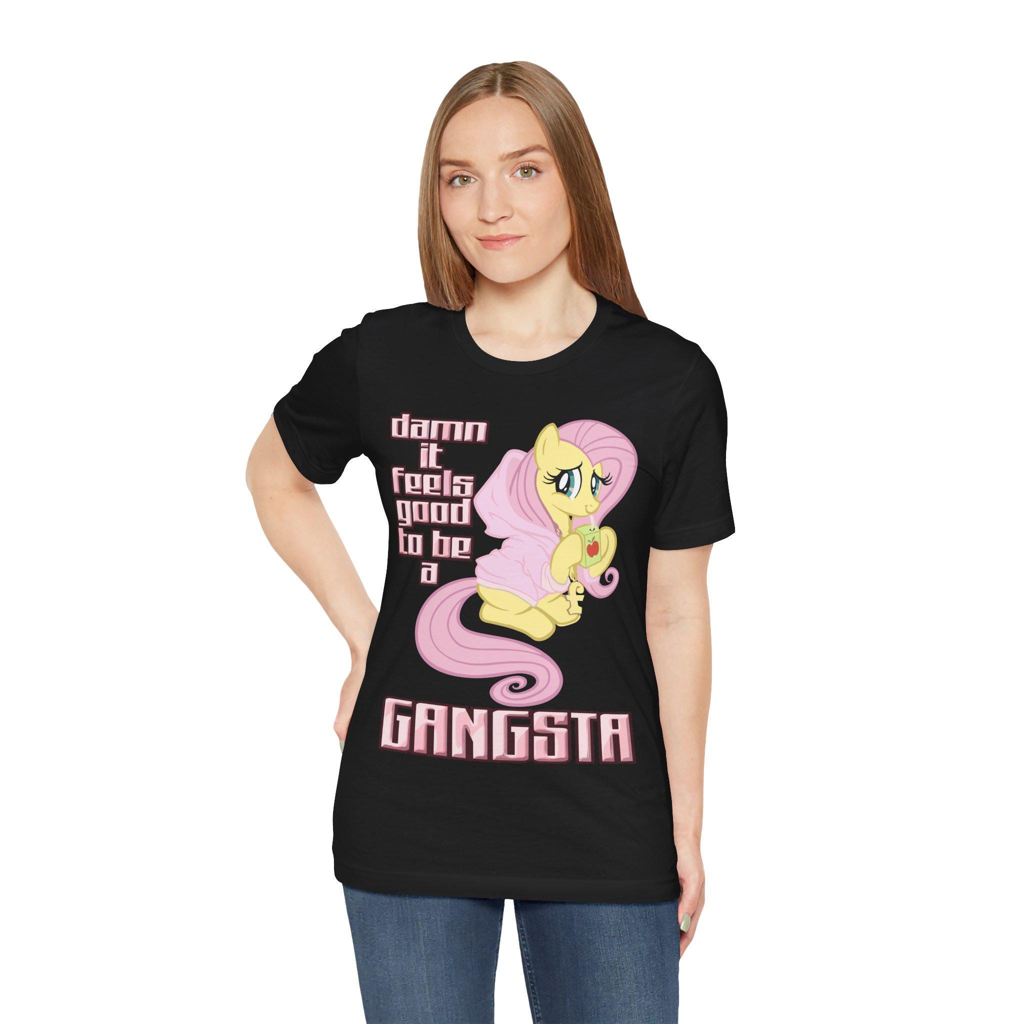 Damn It Feels Good to Be A Gangsta Tee - My Little Pony Fluttershy ...