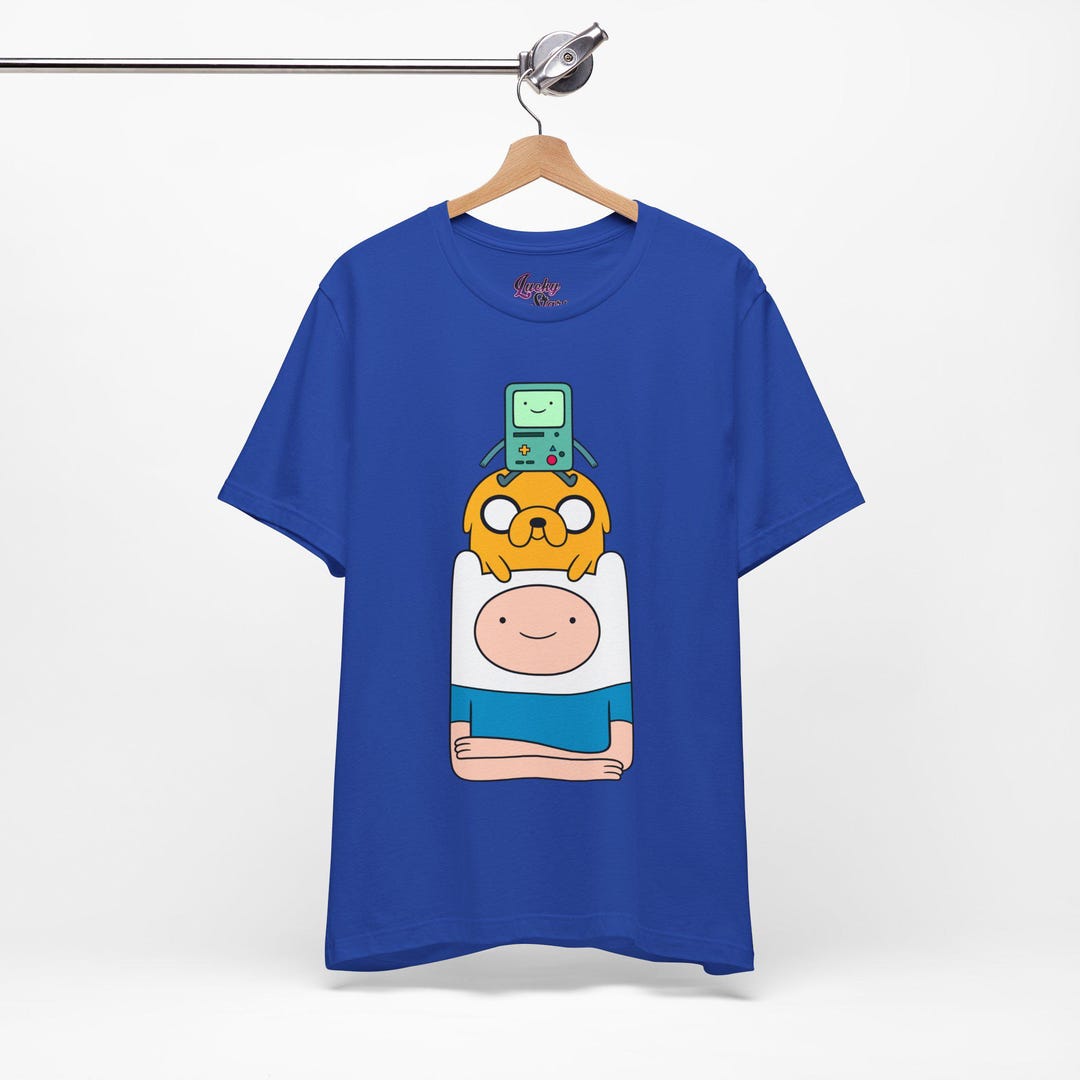 Adventure Time Shirt - Jake Finn and Beemo Tee - Cartoon Emo Scene ...