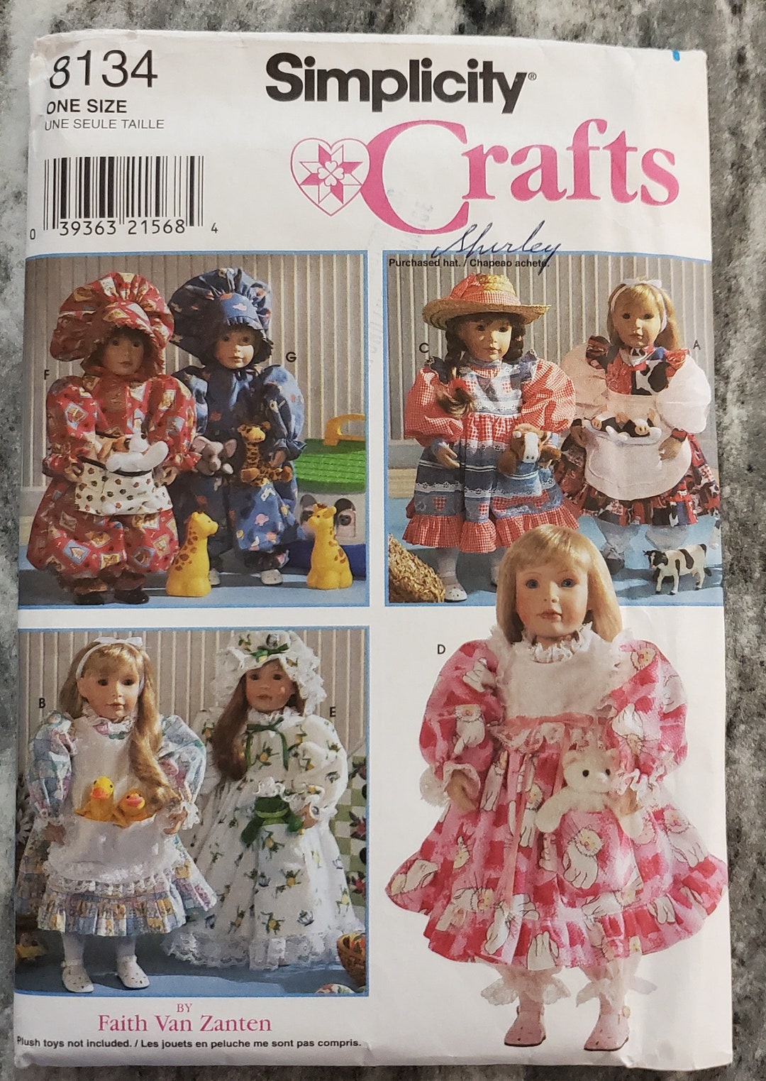 Simplicity Crafts 8134 18" Doll Clothes Sewing Pattern UNCUT - Etsy