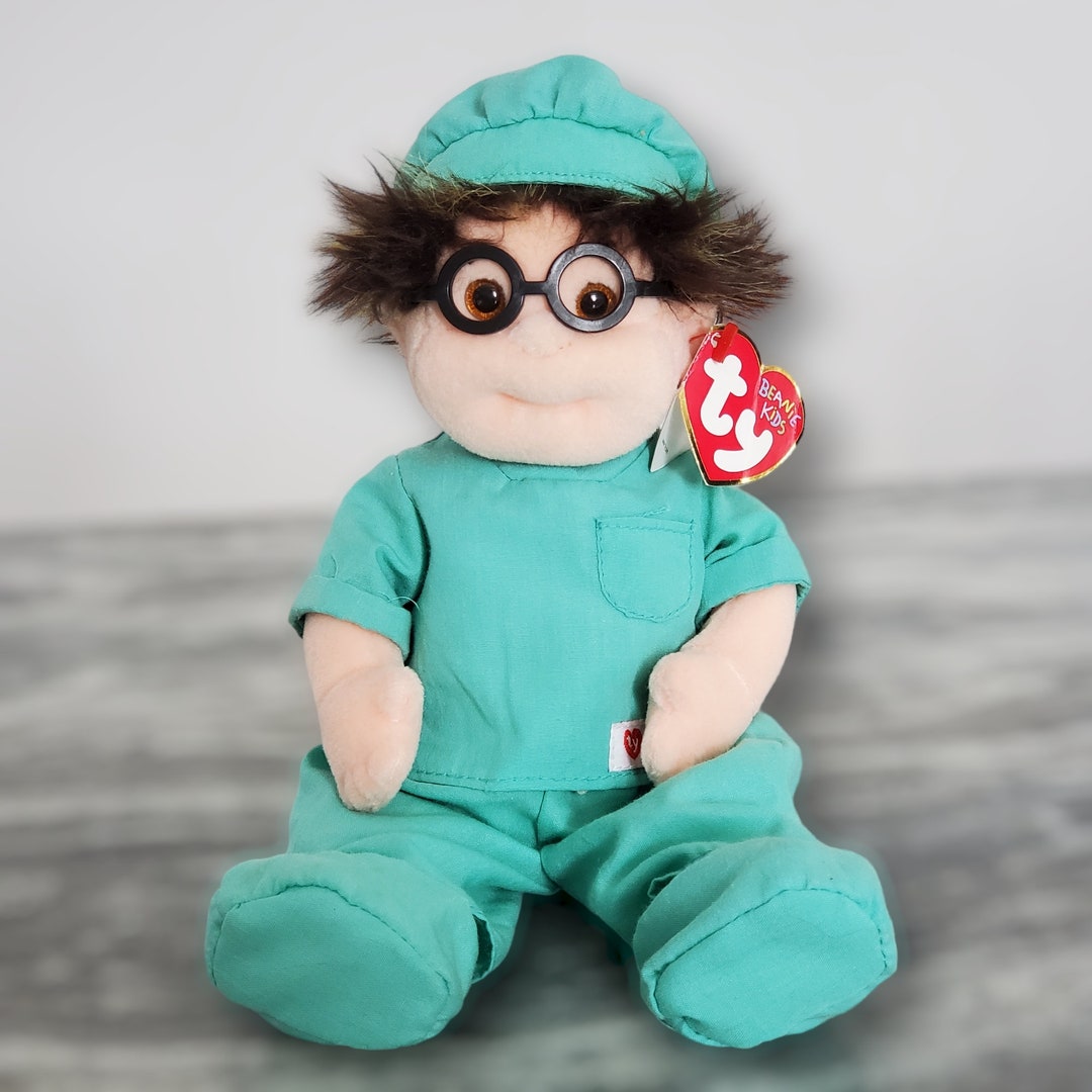 Ty Beanie Kids Collection SPECS Plush in TY Gear Doctor Outfit 10" W ...