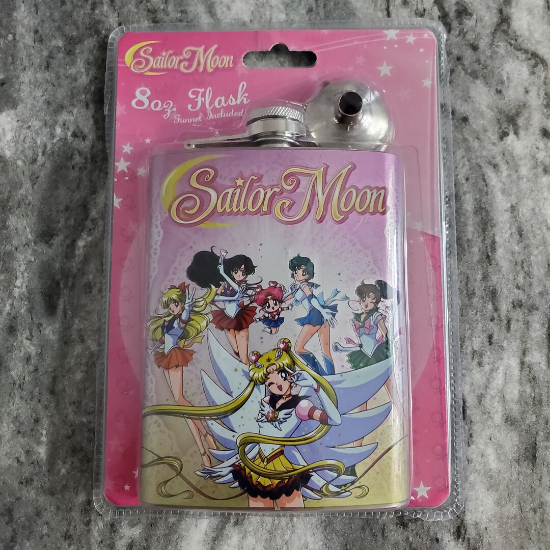 SAILOR MOON Flask 8oz Stainless Steel Flask Funnel Included Just Funky ...