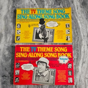 The TV Theme Song Sing-along Song Book Vol. 1 and 2 John Javna 1984 ...
