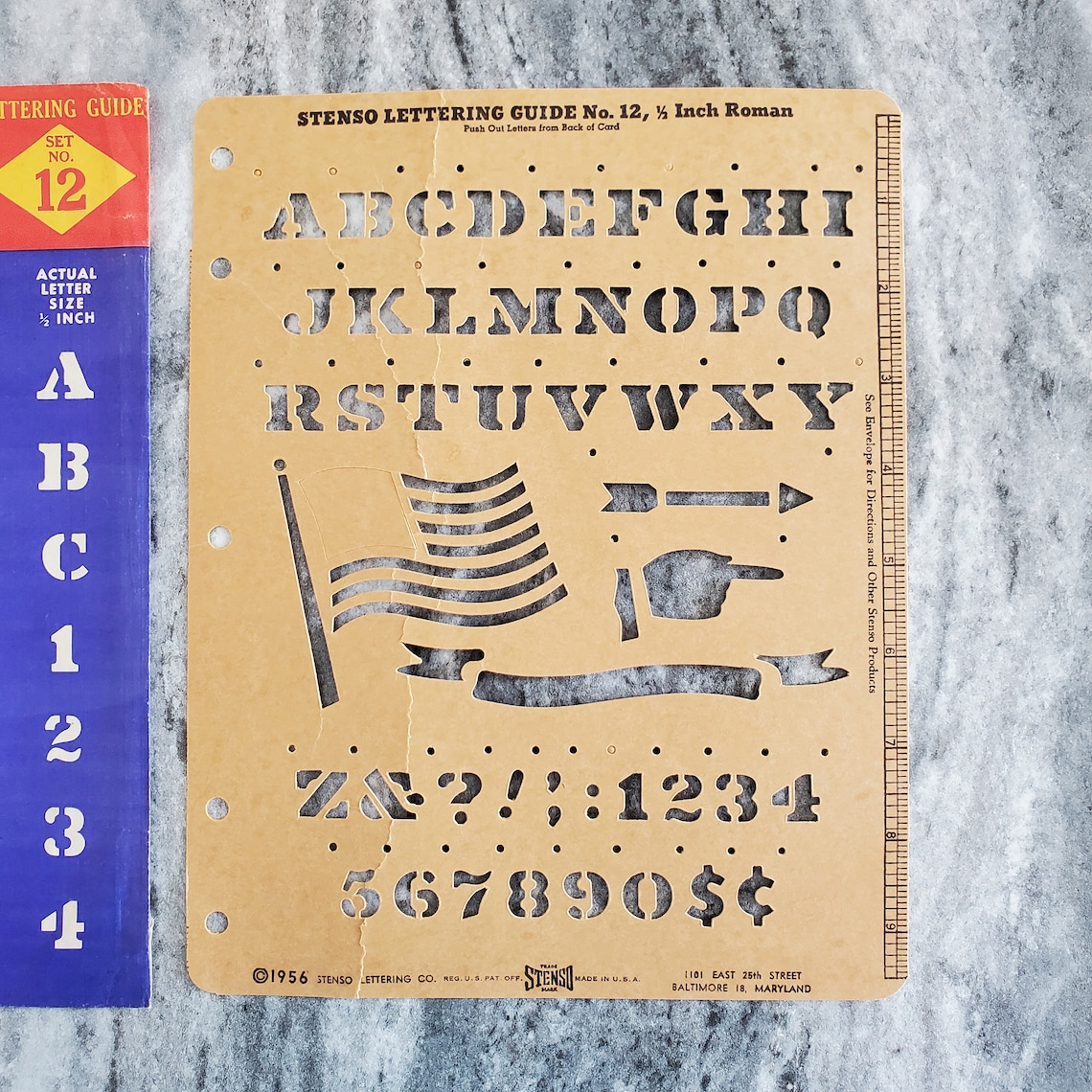 1956 Stenso 1/2 Roman Numbers & Letters Set No 12 Letter - Etsy
