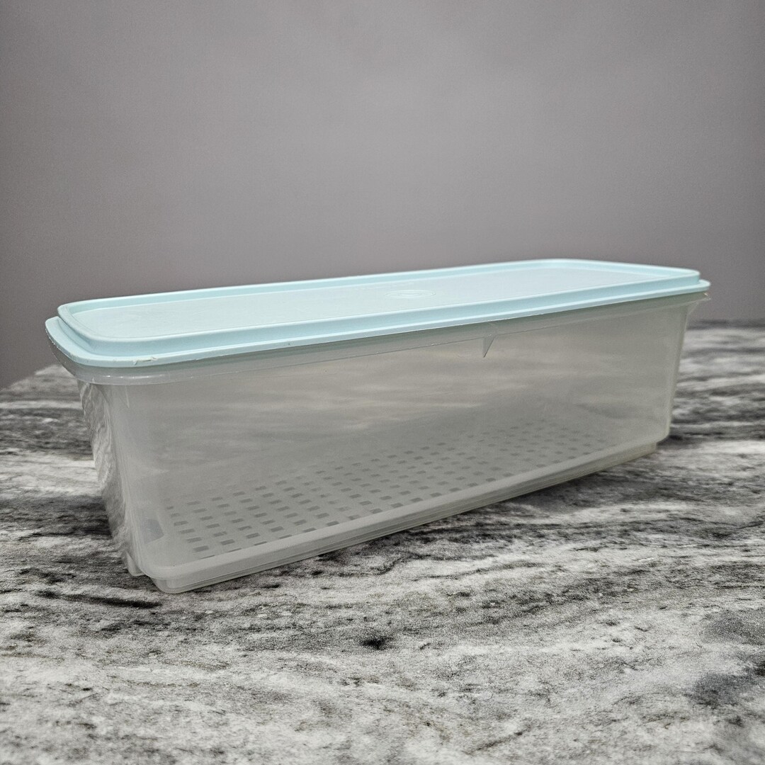 Vintage Tupperware Easy Crisp Container Robin's Egg Blue Lid Celery ...