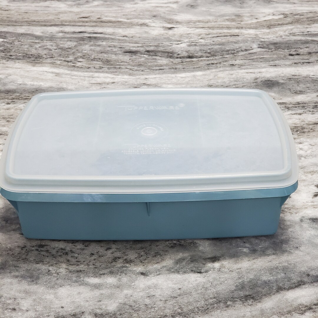 Tupperware 767 Tuppercraft Stow-n-go Craft 3pcs Blue Organizer W/lid ...
