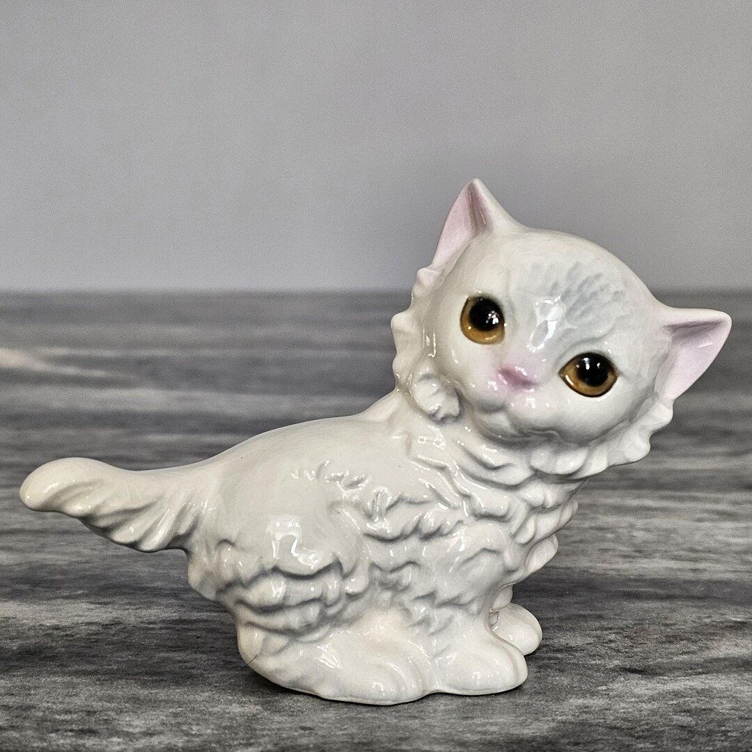Vintage Goebel W. Germany White Cat Kitten Porcelain Figurine Small ...