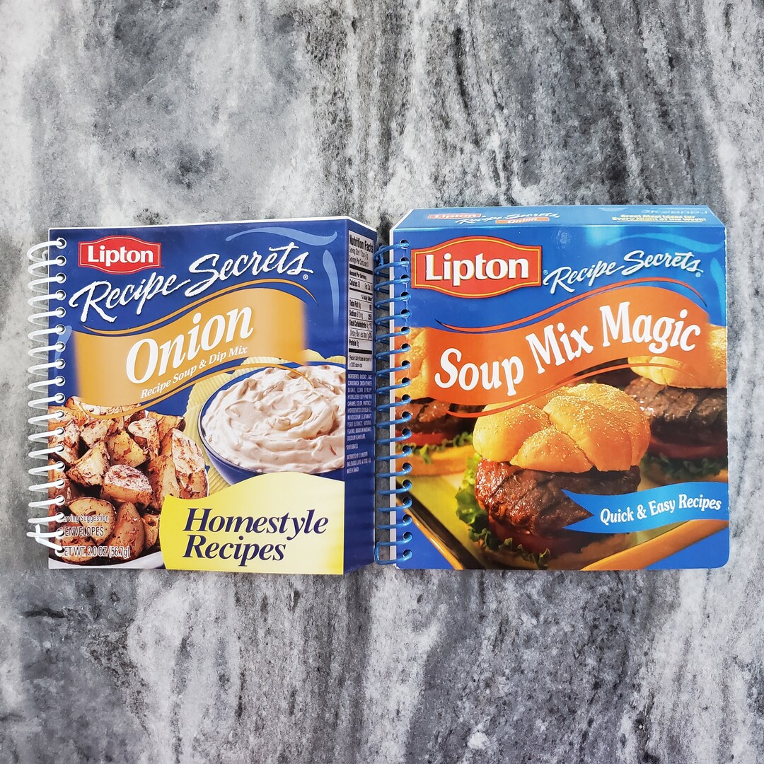 Lot of 2 Spiral Bound Shaped Cookbooks Lipton Soup Mix Recipes - Etsy