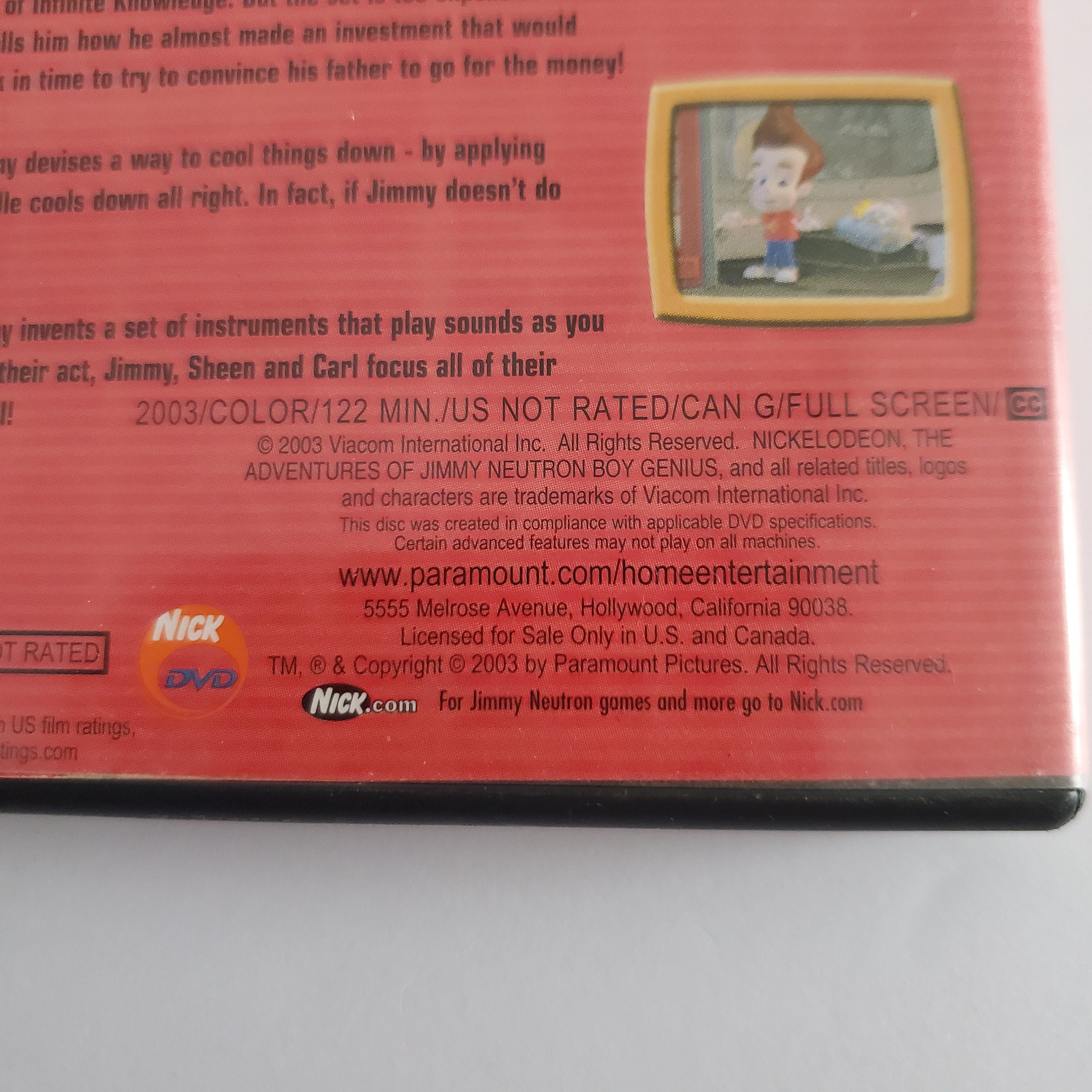 Nickelodeon Jimmy Neutron Dvd