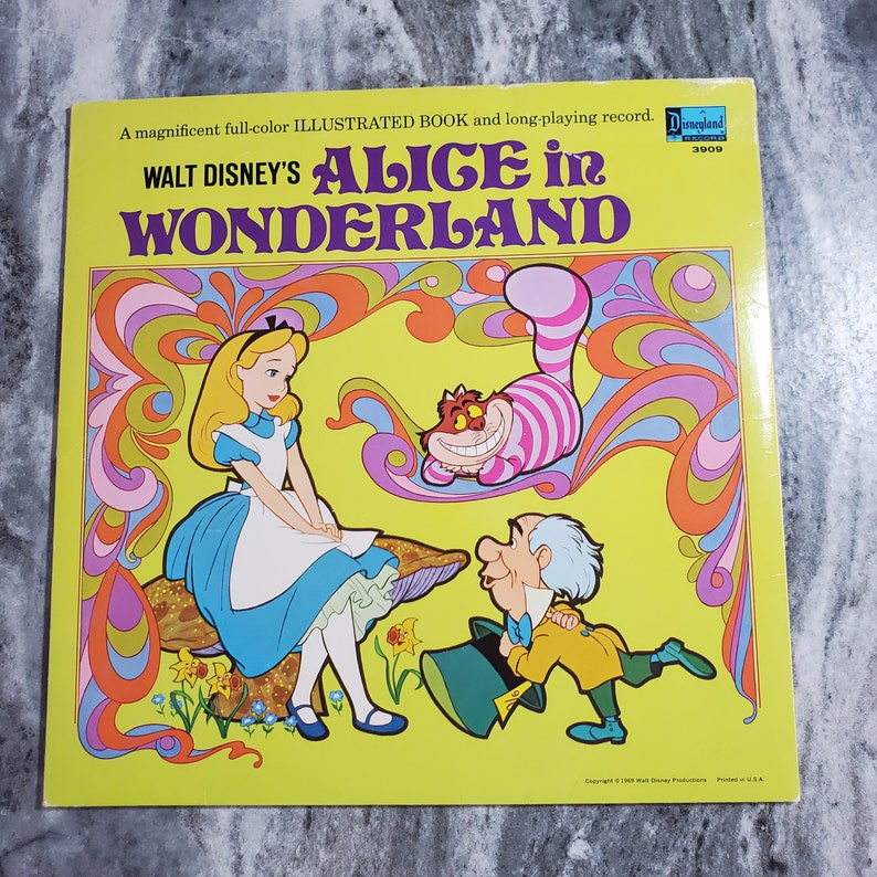 1969 Walt Disneys Alice in Wonderland Illustrated Book and - Etsy Canada
