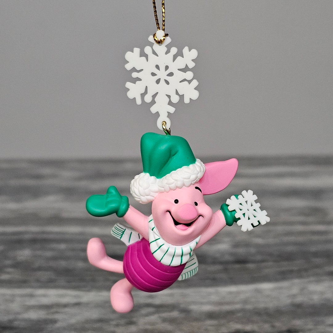 Disney Winnie the Pooh PIGLET Christmas Tree Ornament Grolier President ...