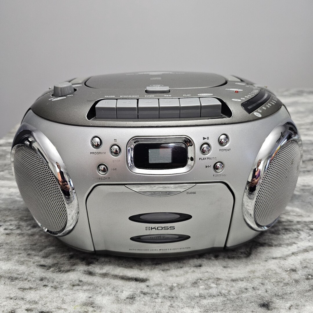 Koss Model PC41 Stereo Boombox System AM FM Radio CD Cassette Recorder ...