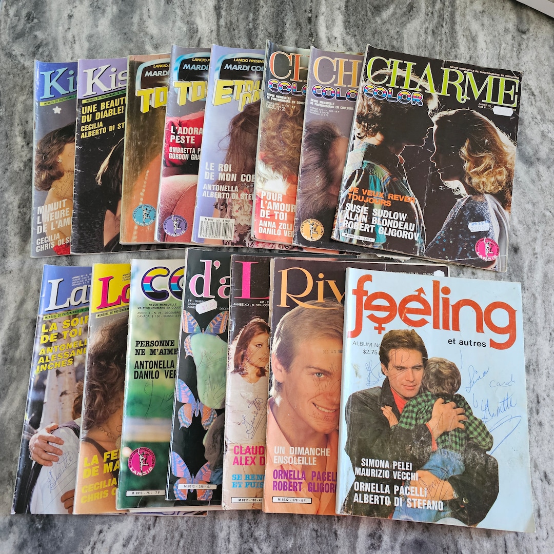 Lot of 15 French Photoroman Lancio Lucky Charme Mardi Color Riviera & More - French Illustrated ...
