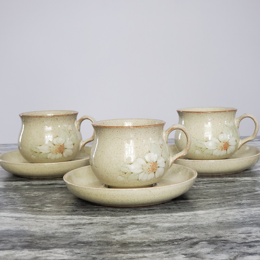 Denby Daybreak Cup and Saucer 8 Oz Denby Teacups Stoneware Pottery ...
