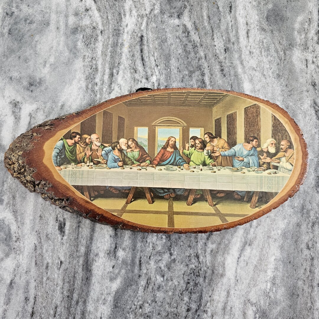 Vintage Jesus the Last Supper Religious Catholic Wall Plaque Decoupage ...