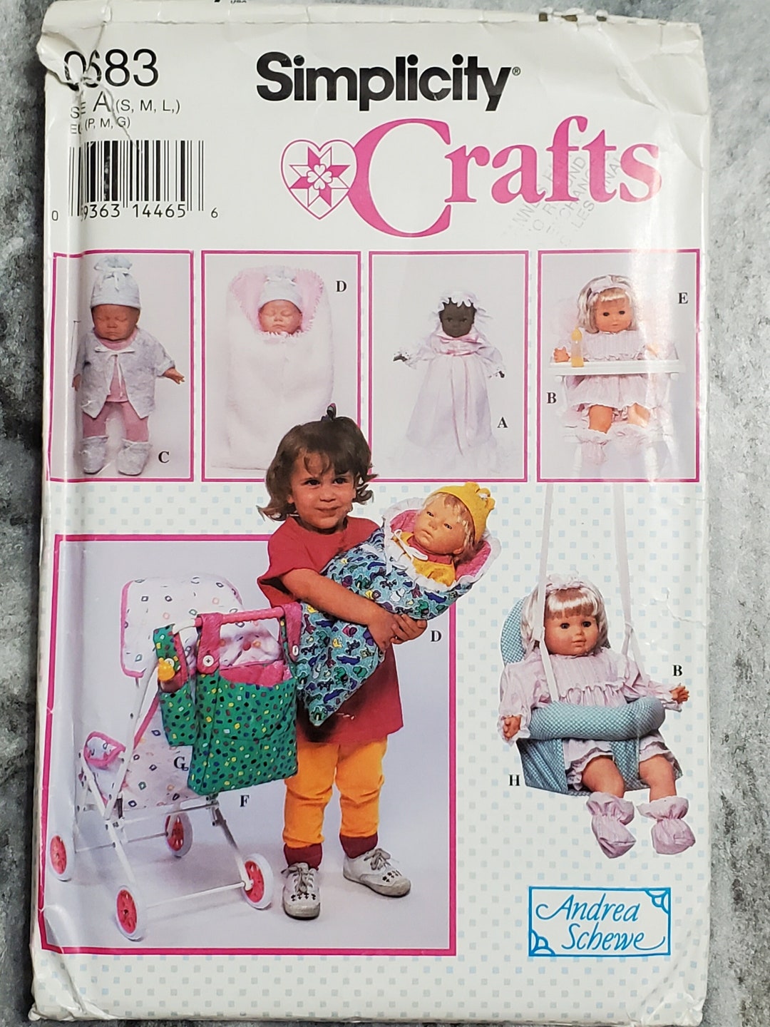 Simplicity Crafts 0683 Baby Doll Clothes & Accessories Sewing Pattern ...