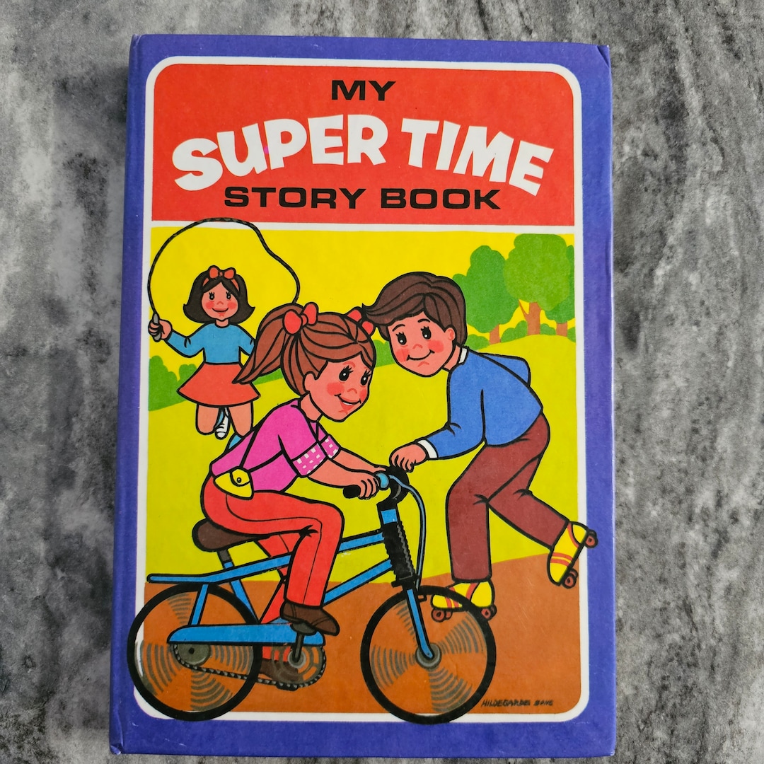 My Super Time Story Book Brown Watson 1980's HC Hildegarde Bone Printed ...