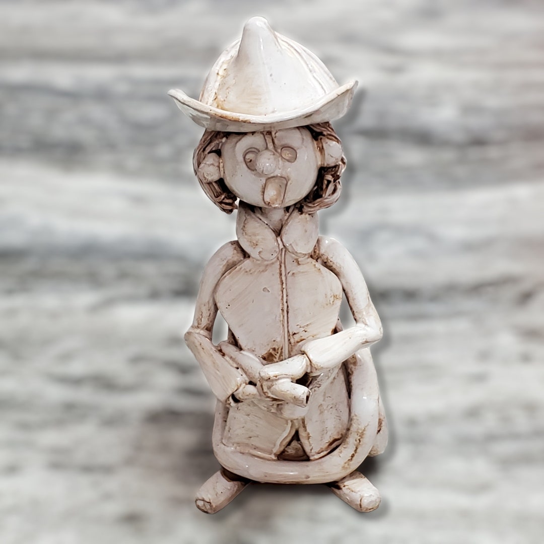 Dino Bencini Fireman Firefighter Figurine Italian Artisan Pop Art Clay ...