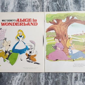 1969 Walt Disneys Alice in Wonderland Illustrated Book and Vinyl LP ...