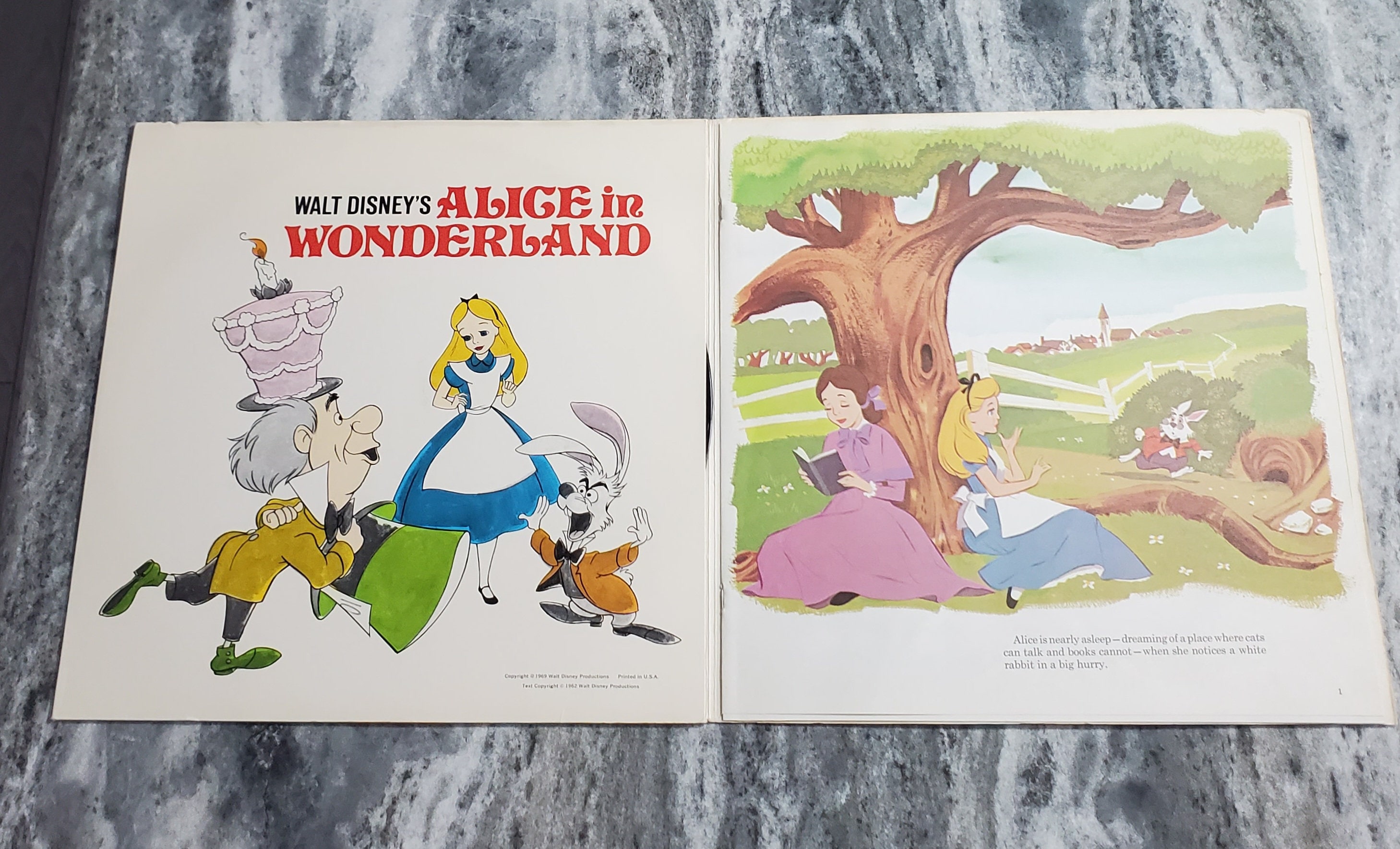 1969 Walt Disneys Alice in Wonderland Illustrated Book and - Etsy Canada