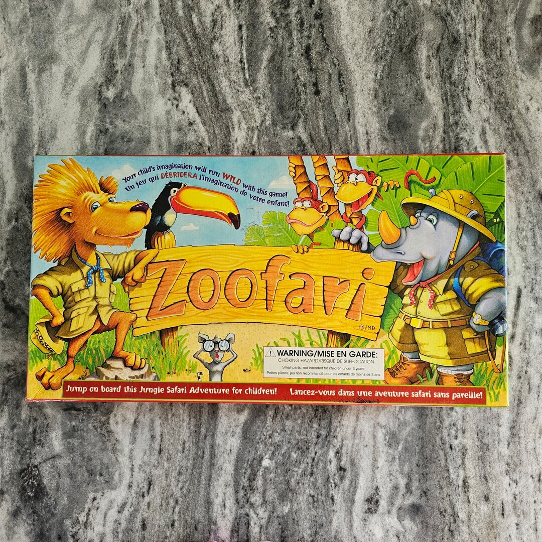 1999 Zoofari Childrens Jingle Safari Adventure Board Game Games 2 Remember READ - Etsy