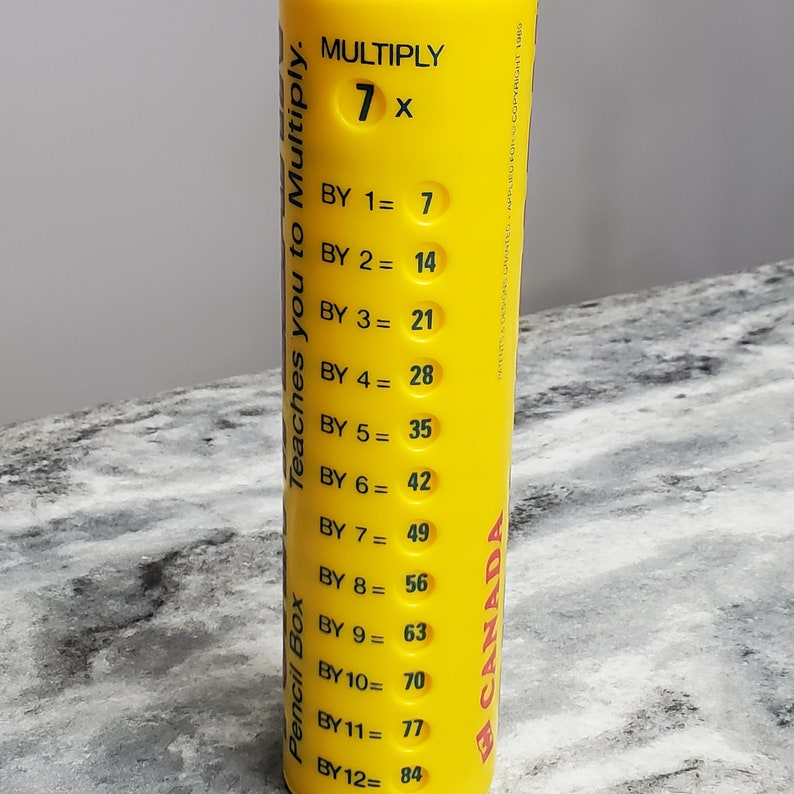 Vintage Turn 'n' Learn Pencil Box Multiplication - Etsy