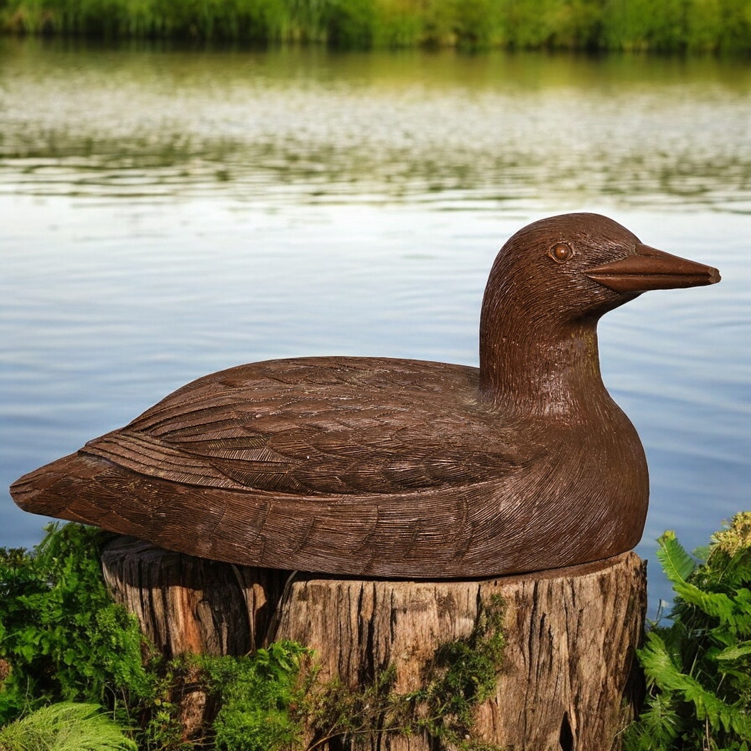 Vintage Red Mill Mfg Duck Loon Resin Sculpture Handcrafted Figurine USA ...