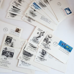 Lot of 45 Vintage First Day of Issue Stamps With Envelopes Postcards ...