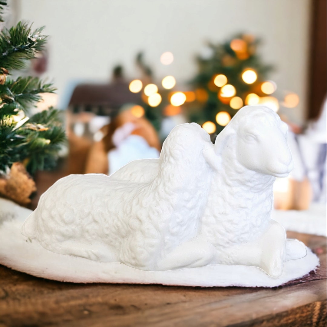 AVON Nativity Collectibles SHEEP White Porcelain Christmas Nativity ...