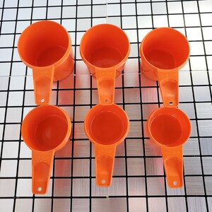 1980s Tupperware Bright Orange Measuring Cups Stacking Measuring Cups ...