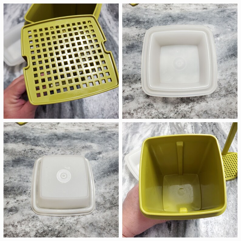 1982 Tupperware Pick-a-deli Container Lime Green Pickle Keeper - Etsy