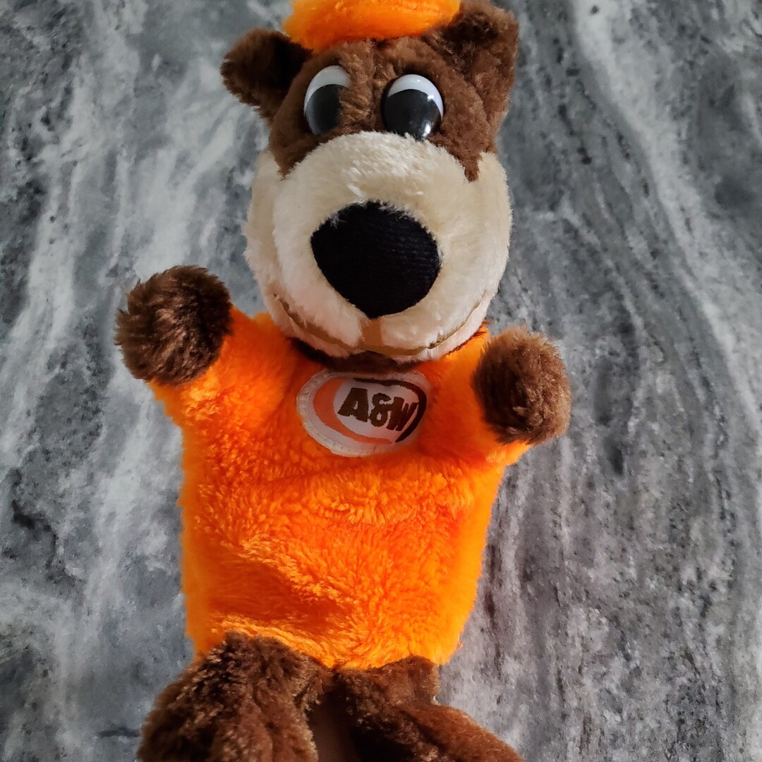 A&W Bear Hand Puppet Vintage A W Root Beer Bear Puppet - Etsy