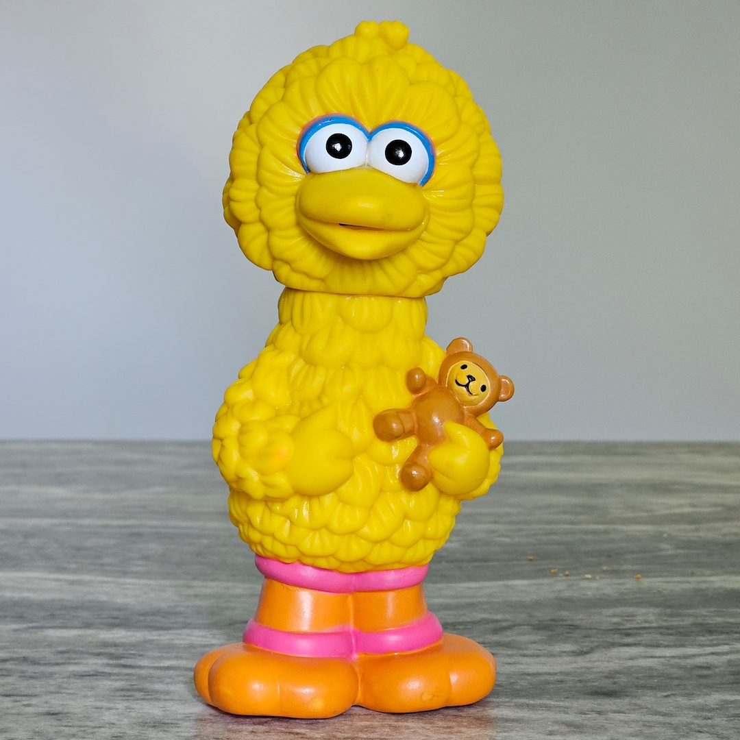 Sesame Street BIG BIRD Holding Teddy Bear Talking Toy 1993 Kid ...