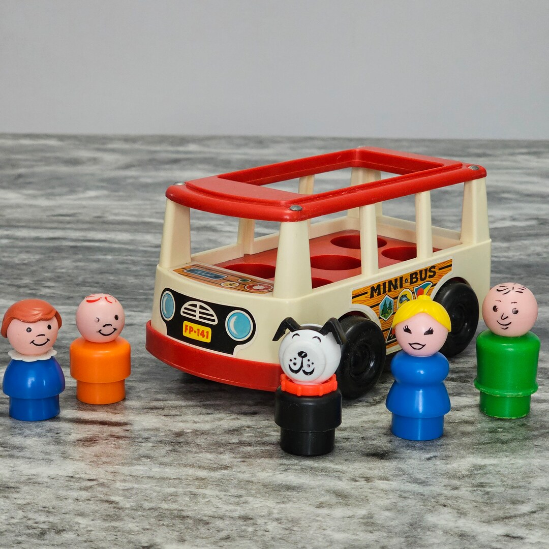 Fisher Price Play Family Mini Bus Van Pretend Play Toy W/little People ...