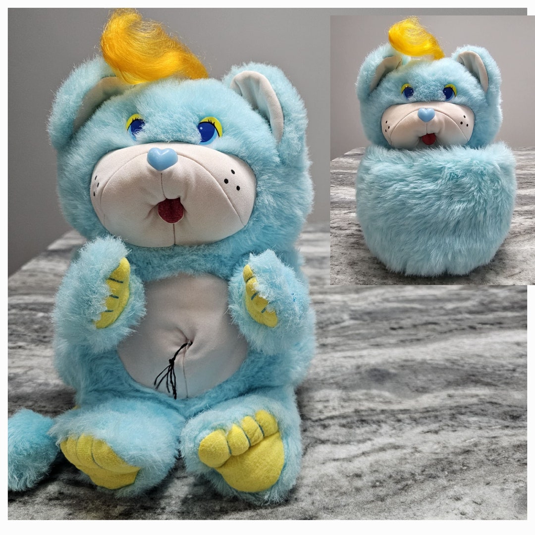 Popples Clone Plush Blue and Yellow Taiwan Plasti Snap Inc 1980s - Etsy