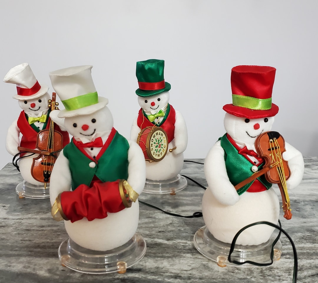 Mr. Christmas SNOWMAN SYMPHONY Animated Musical Snowmen Plays 25 Carols ...