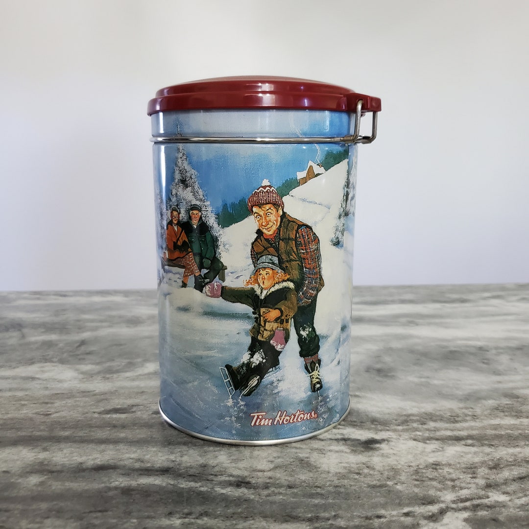 Tim Horton's Tin Coffee Canister Limited Edition #003 Skating Pond ...