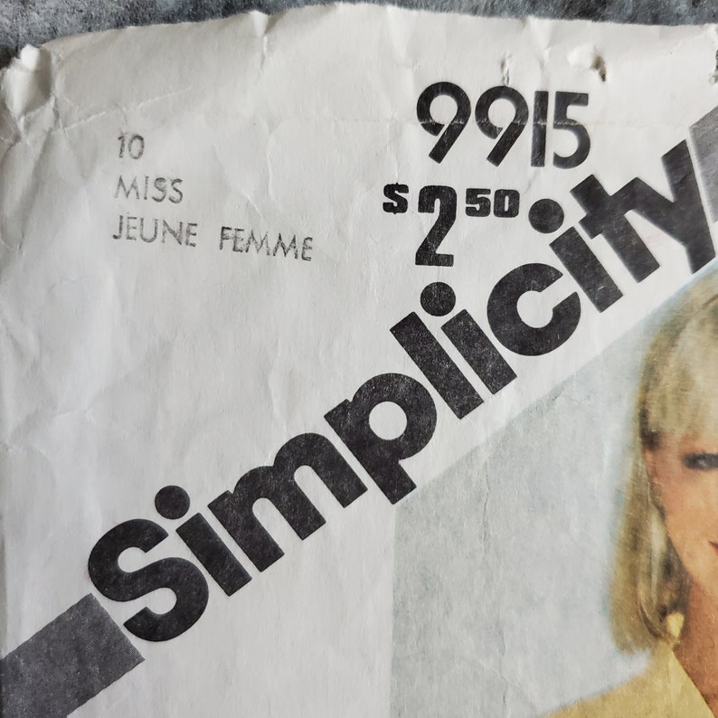 1981 Simplicity 9915 Sewing Pattern Misses' Set of Blouses - Etsy